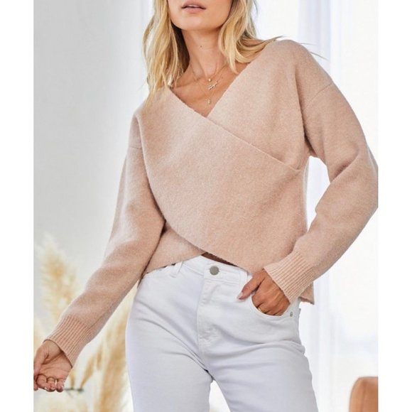 ANDREE BY UNIT | Sweaters | Andree By Unit Blush Wrap Sweater M New ...